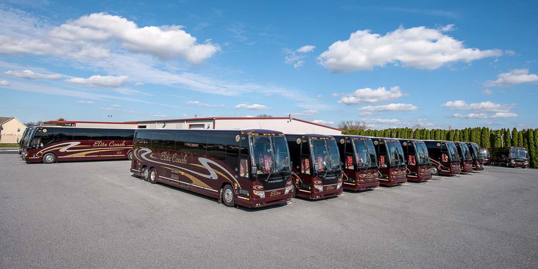 About Our Fleet - Our Buses, Motorcoaches & Trollies | Elite Coach