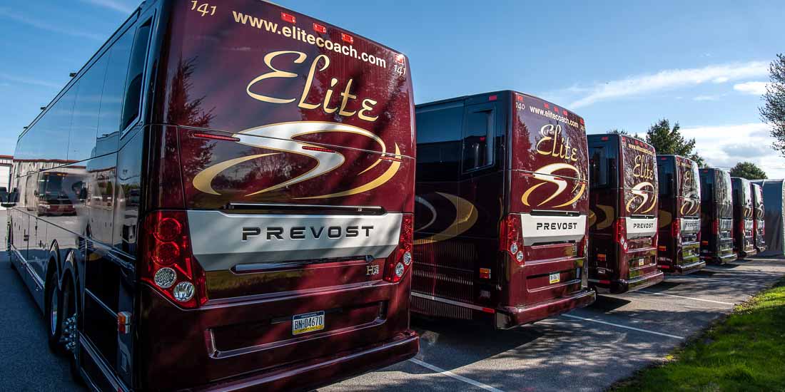 About Our Fleet - Our Buses, Motorcoaches & Trollies | Elite Coach