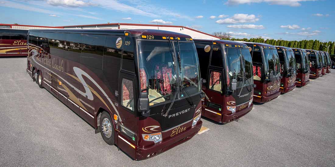 About Our Fleet - Our Buses, Motorcoaches & Trollies | Elite Coach